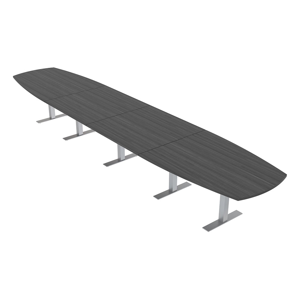20' Modular Arc Boat Boardroom Table Metal T-Bases Data And Electric ...