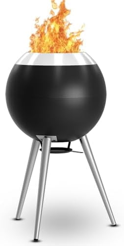 20" Moon Smokeless Firepit with High Stand & Grill Rack, Large ...