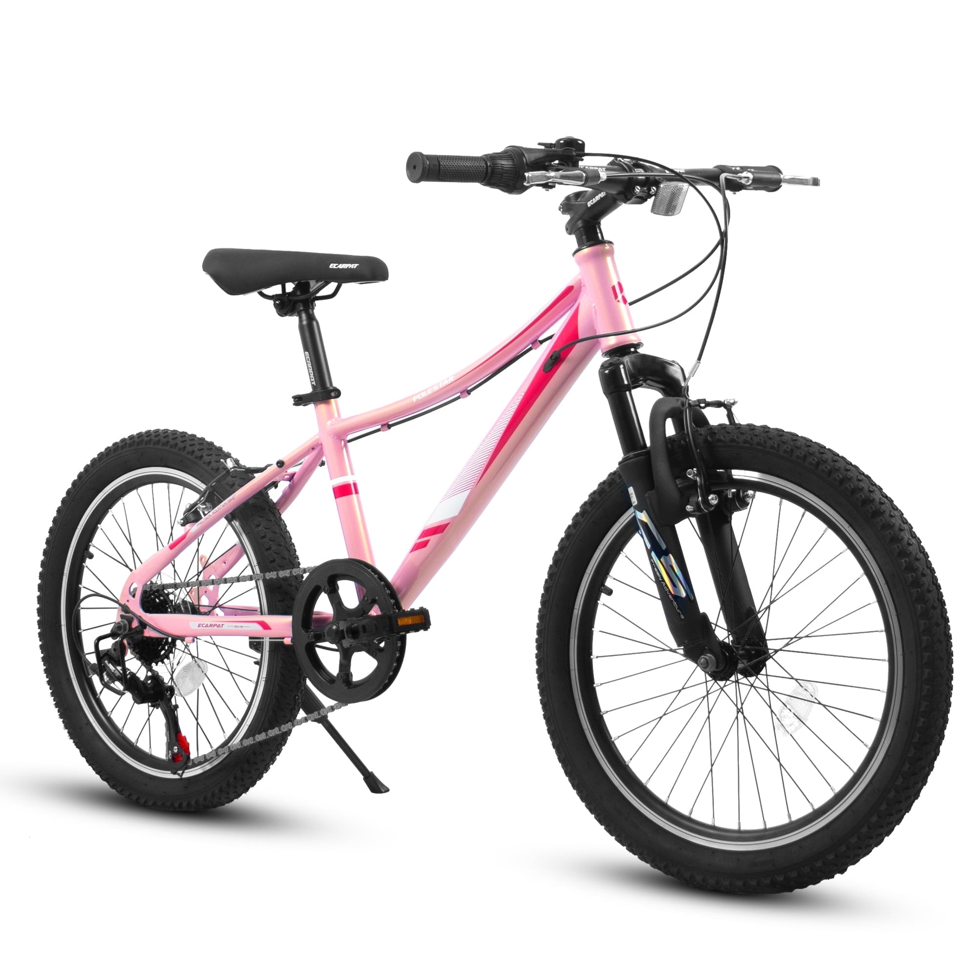 20" Mountain Bike with Suspension Fork, 7-Speed with V-Brakes in Pink ...
