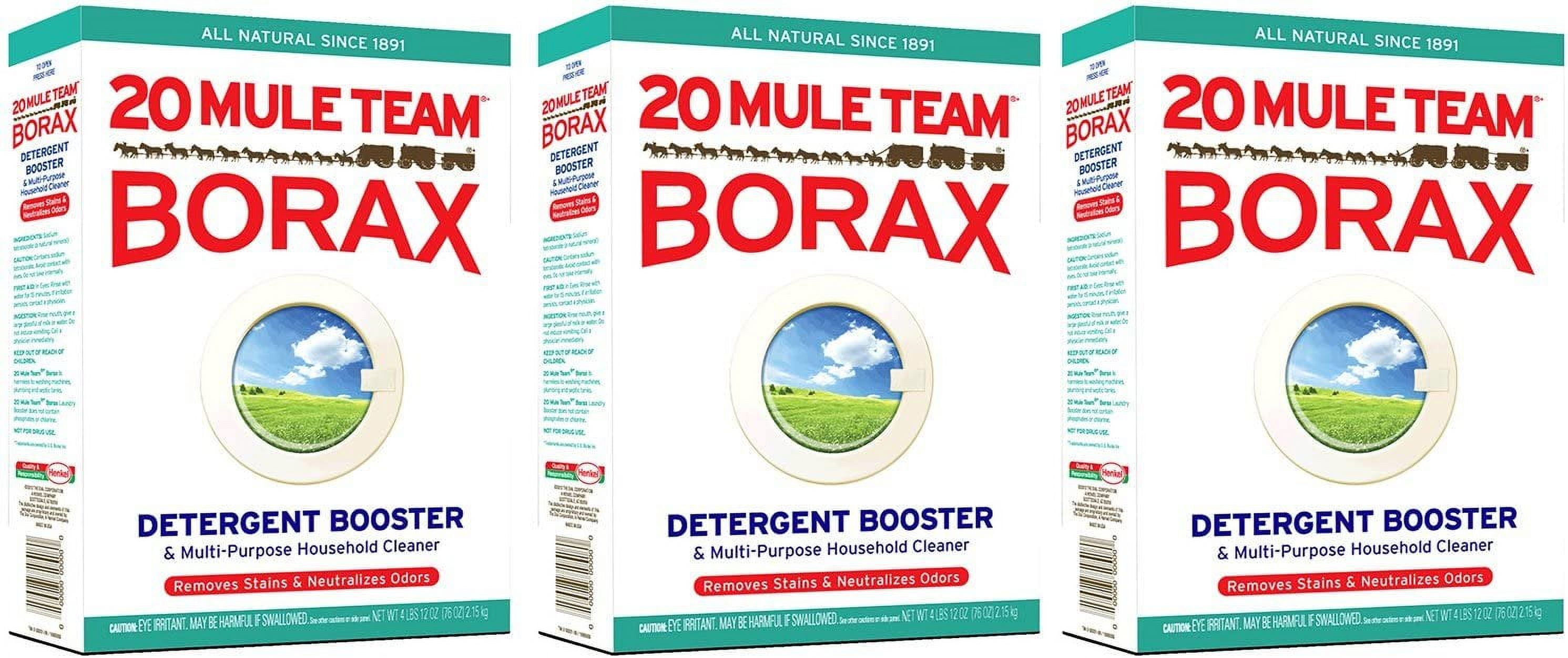 20 Mule Team Borax giJhW Laundry Booster, Powder, 4 Pounds 3 Pack ...