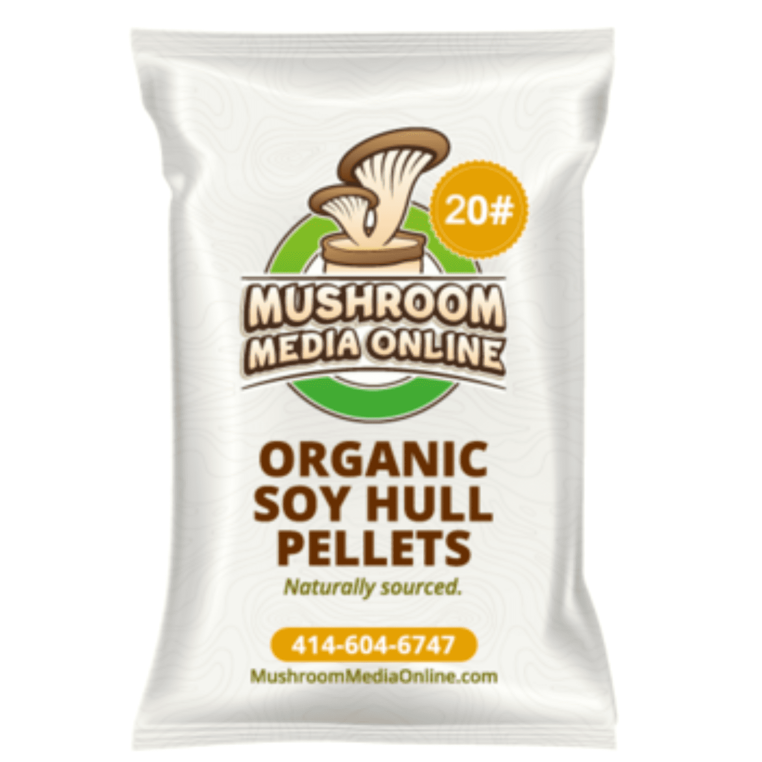 20# MushroomMediaOnline 100% Organic Soy Hull Mushroom Pellets ...