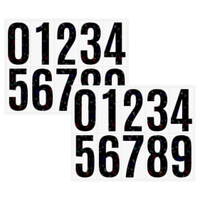 Reflective Numbers Stickers
