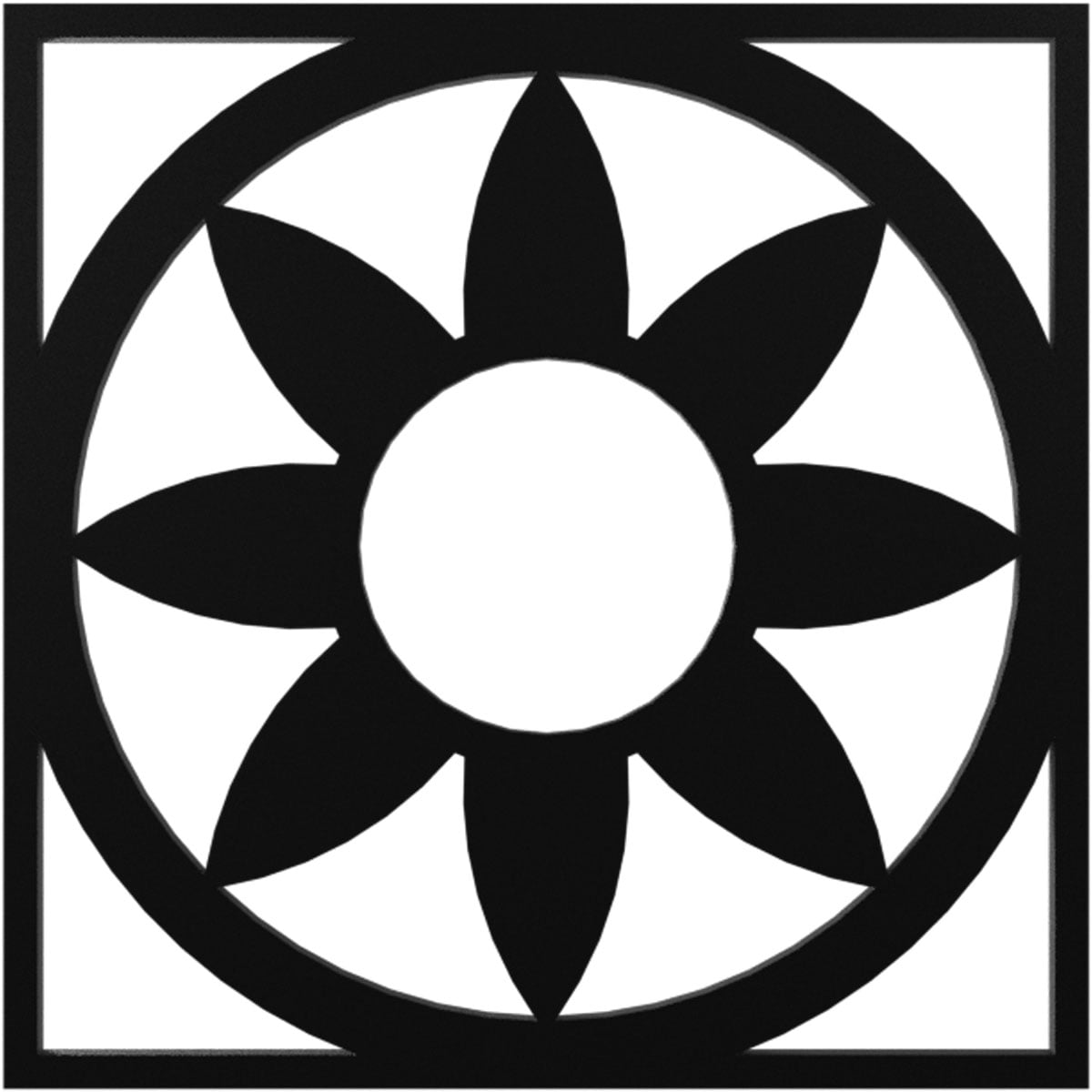 20"OD x 7"ID x 1/2"P Blume Architectural Grade PVC Pierced Ceiling ...