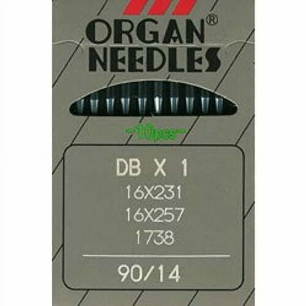 Organ Needle Japan Industrial Lockstitch Sewing Needles, DBX1 16X257 16X231, Size 90/14, 2 Pack ...