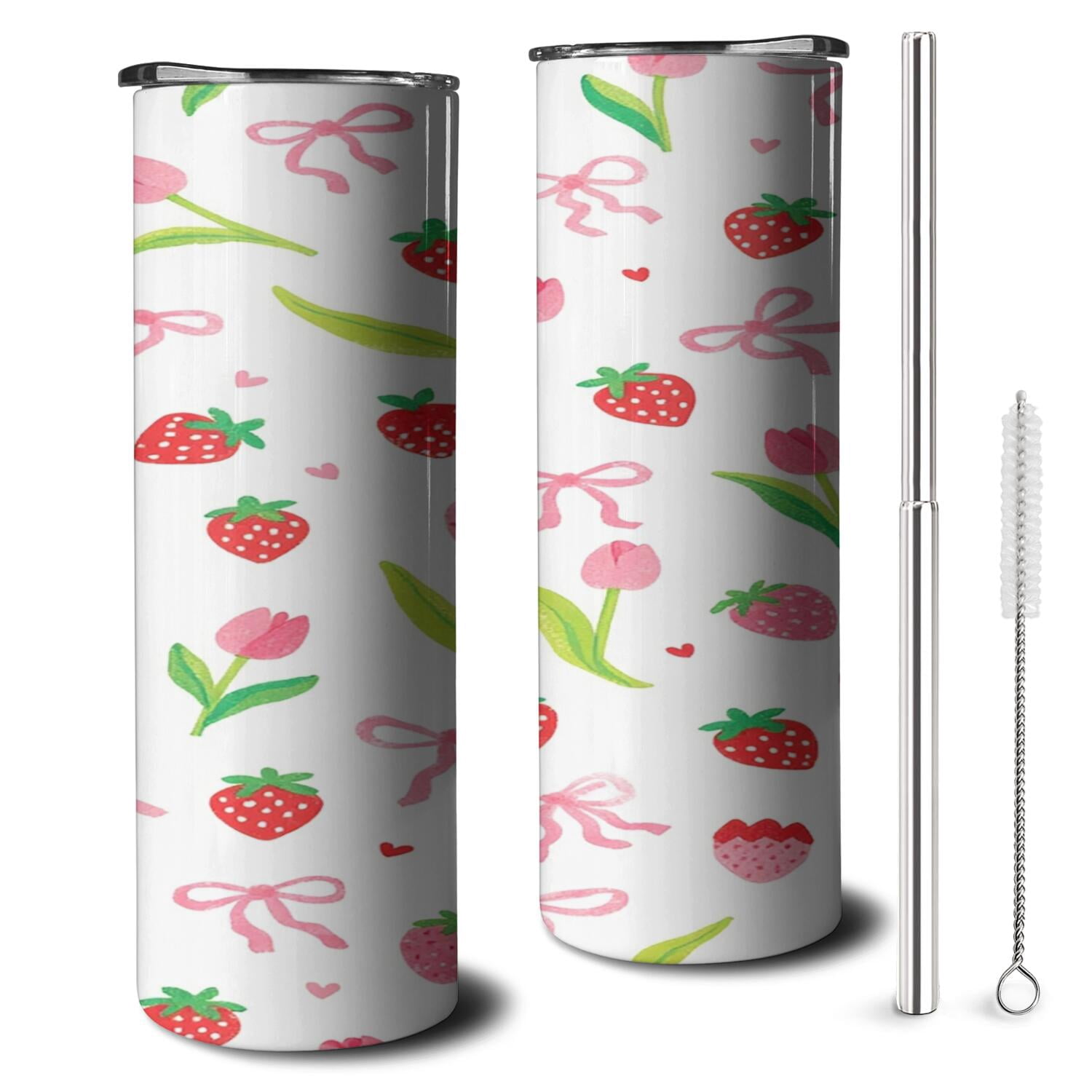 20 OZ Coffee Tumble Slim Tumbler Cup with Straw,Thermal with Lids for ...
