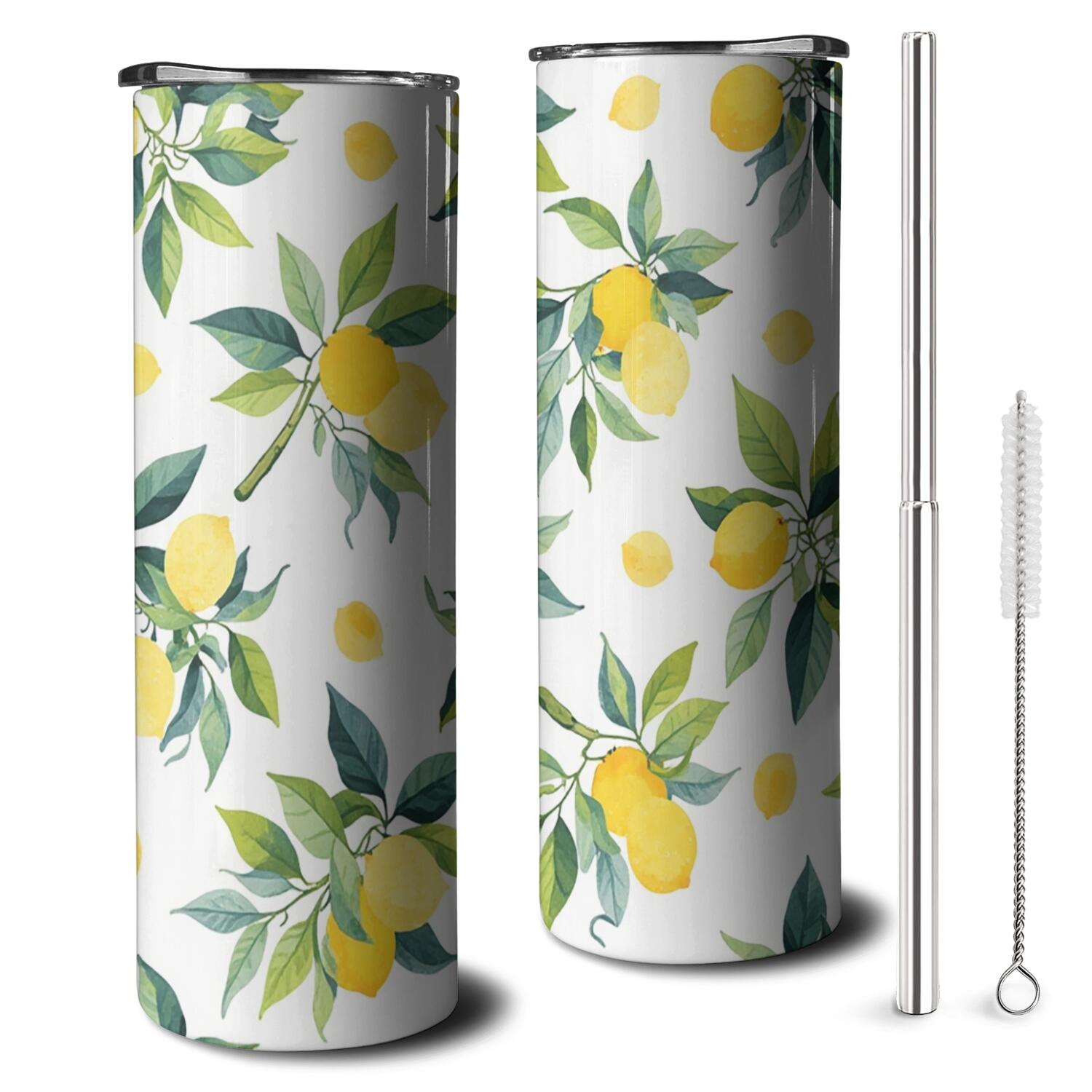 20 OZ Travel Mug Slim Tumbler Cup with Straw,Thermal with Lids for Hot ...