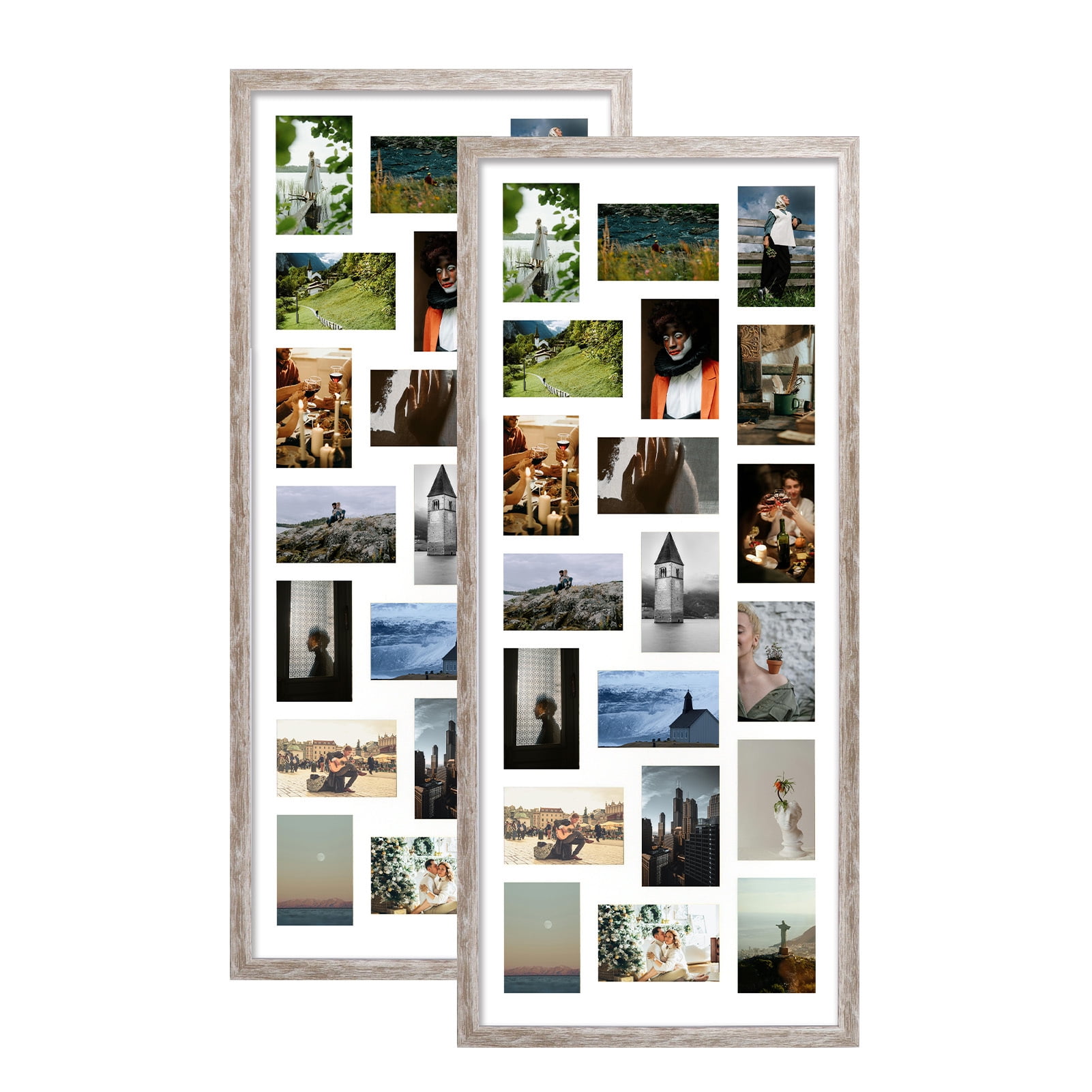 20 Opening 4x6 Collage Picture Frames Set of 2, Horizontal and Vertical ...