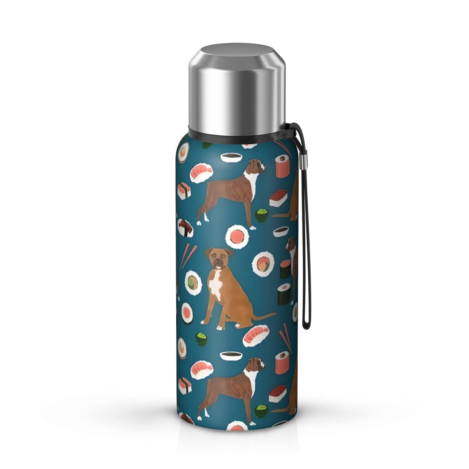 20 Oz Boxer Dog Pitbull Terriers Dog and Sushi Coffee Tumbler Double ...