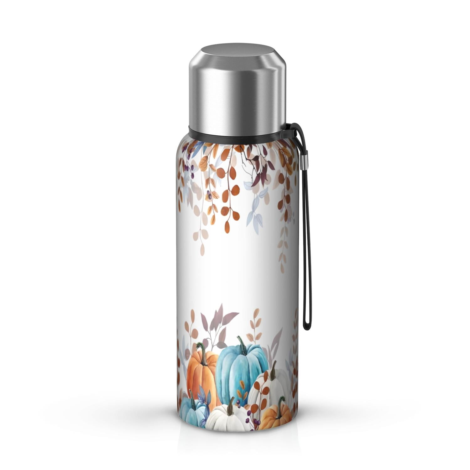 20 Oz Fall Pumpkins and Leaves Coffee Tumbler Double Wall Insulated ...