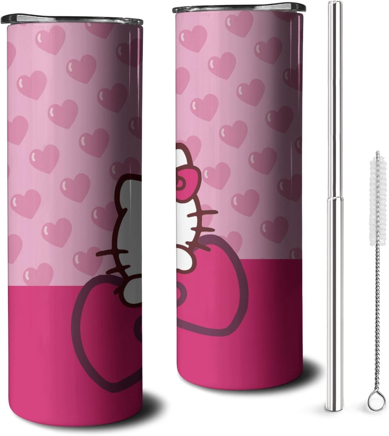20 Oz Hello Kawaii cat Cute Stainless Steel Insulated Cup Thermal ...