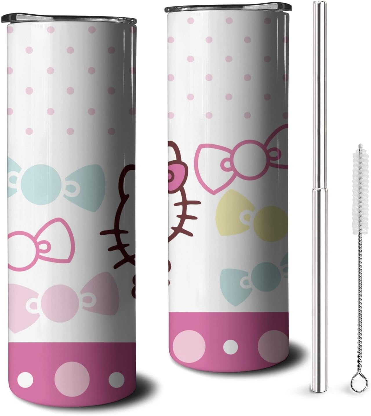 20 Oz Hello Kawaii cat Cute Stainless Steel Insulated Cup Thermal ...
