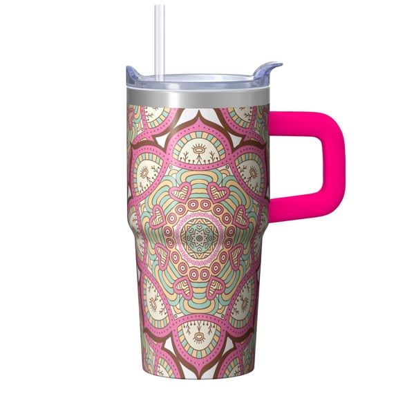20 Oz Insulated Stainless Steel Mantra ethnic style design Travel Mug ...