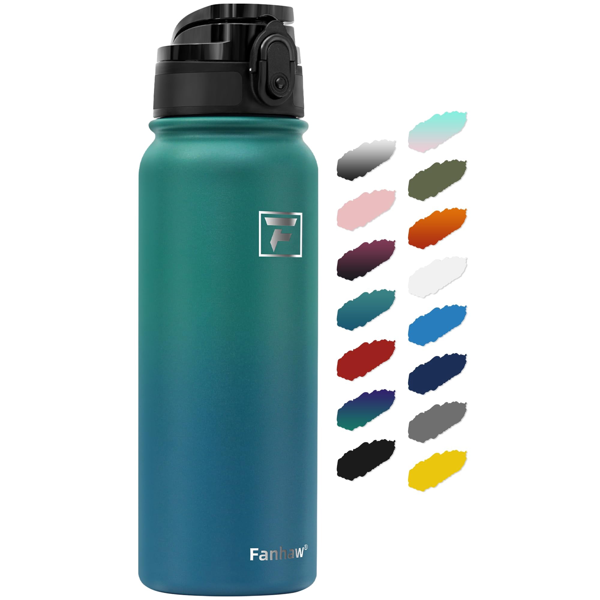 20 Oz Thermal Stainless Steel Water Bottle, Chug Lid Leakproof ...