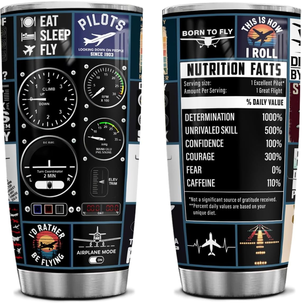 20 Oz Tumbler Aviation Gifts Pilot Gifts For Men Cool Gifts For Pilots ...