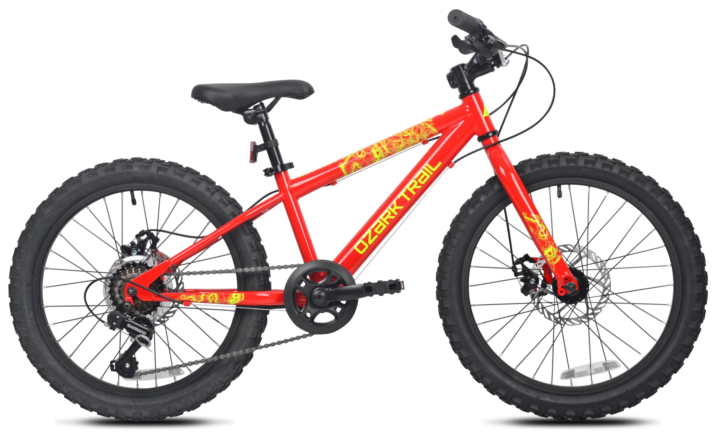 20" Ozark Trail Mountain Bike, 7 Speed, Fits Rider 3'11"-4'4", Red ...