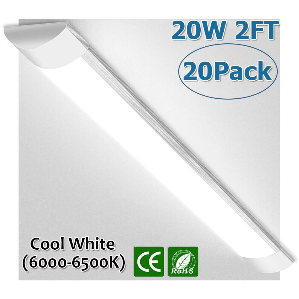 20 PACK 2FT LED SHOP LIGHT 6500K Daylight Fixture LED Ceiling Lights ...