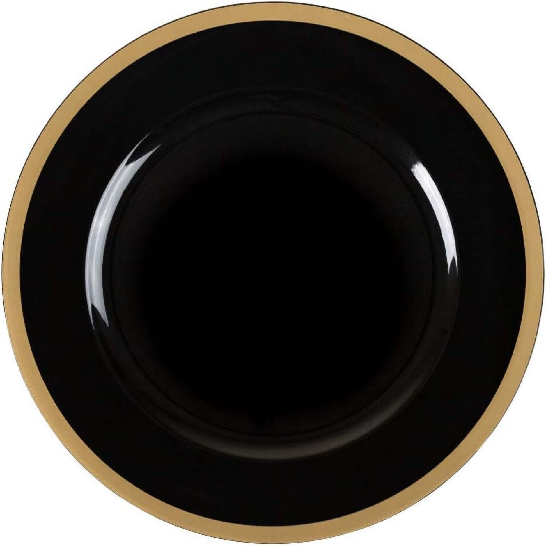 (20 PACK) EcoQuality 13" inch Round Black Plastic Charger Plates with ...