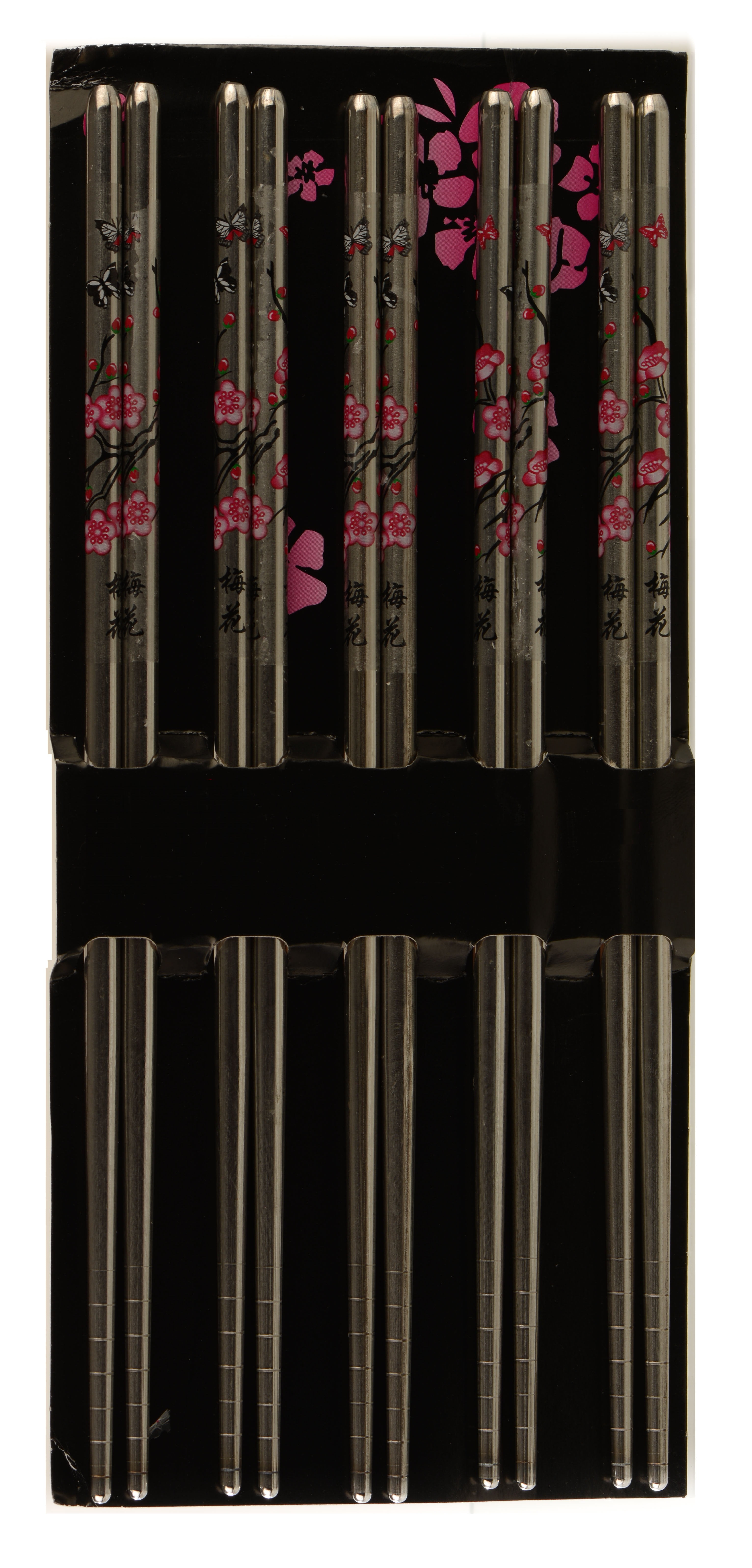 [20 PAIRS] Premium Clear Flower Reusable Stainless Steel Chopsticks ...