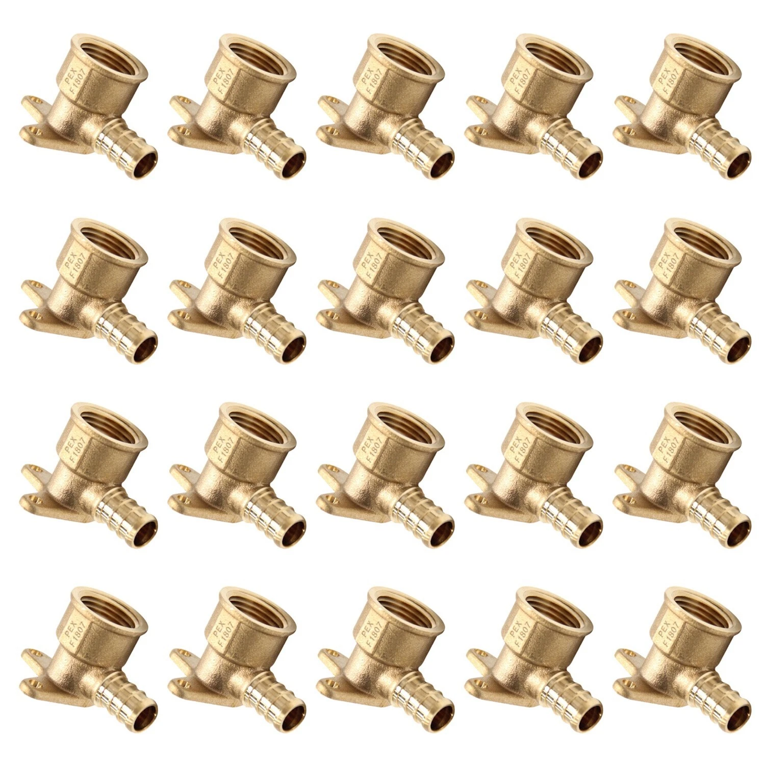20 PCS 1/2" PEX x 1/2" Female NPT Drop Ear Elbow Crimp Brass Fitting(Lead Free) - Walmart.com
