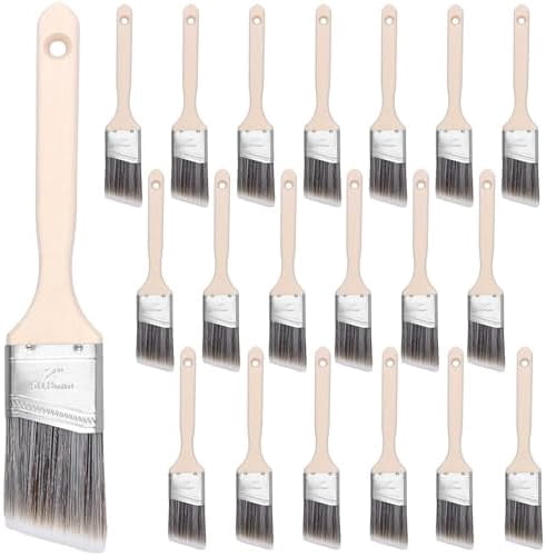 20 PCS 2 Inch Angled Paint Brushes, Multi Functional Stain Brush ...