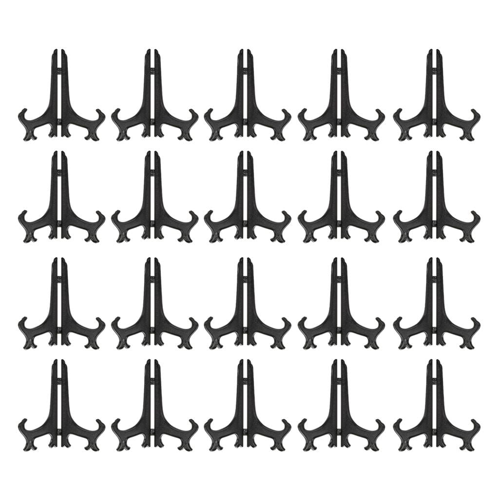 20 PCS 3 Inch Plate Holder Display Stand Decorative Plates Black for ...