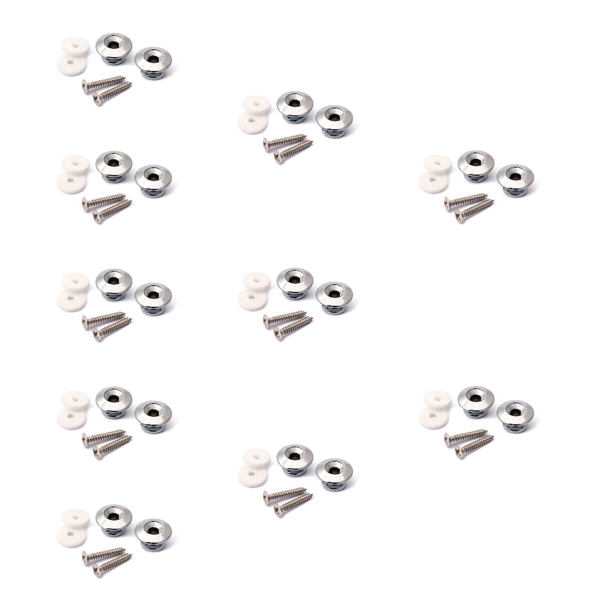 20 PCS Acoustic Guitar Strap Locks Button Bass Earth Tones Washers Good ...