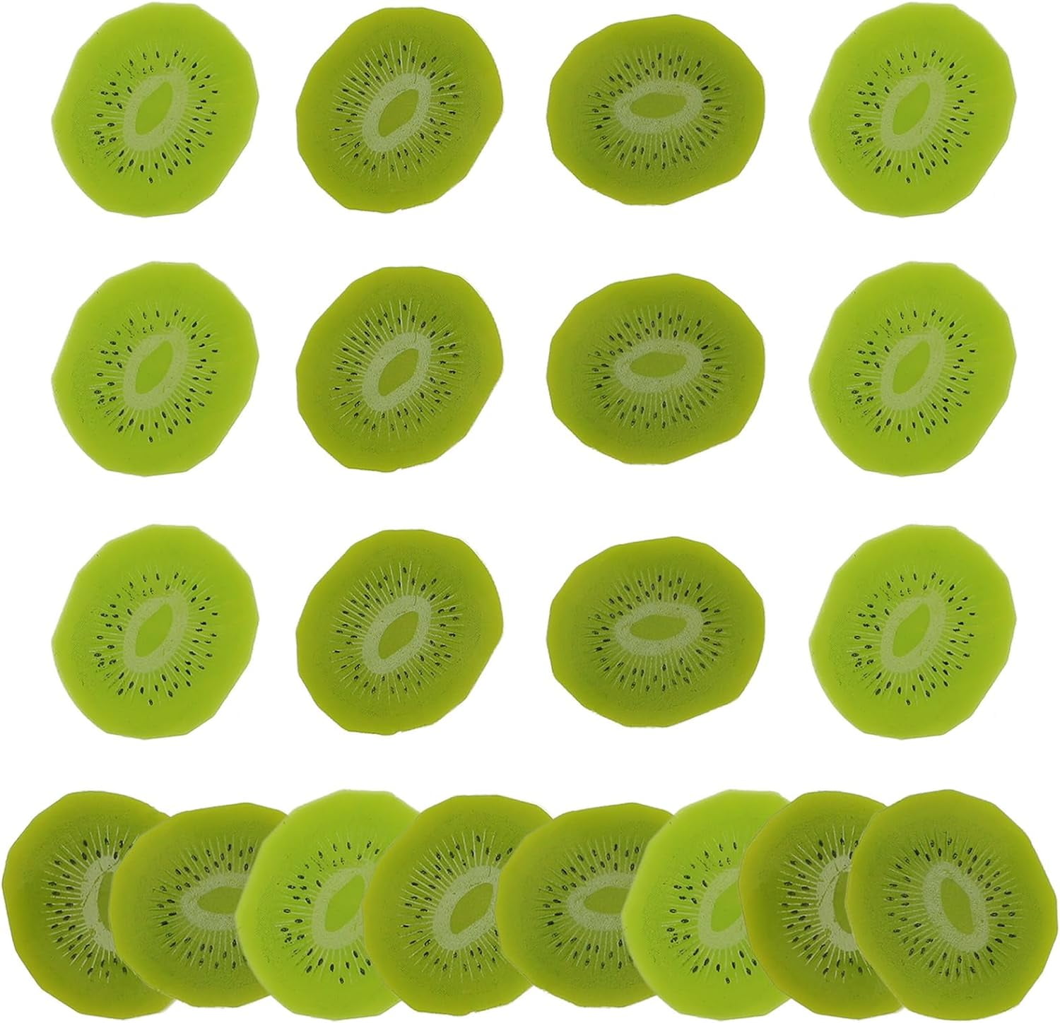 20 PCS Artificial Kiwi Slices Realistic Fruit Blocks Fake Plastic ...
