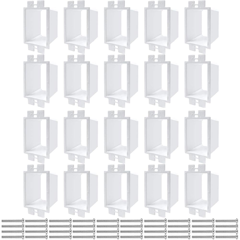 20 PCS BE1-2 Electrical Outlet Box Extenders with 40PCS Screws, 1-Gang ...