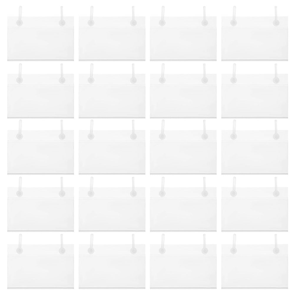 20 PCS Bin Labels Probe Holder Clip Pot Thermometer Tacky Transparent ...