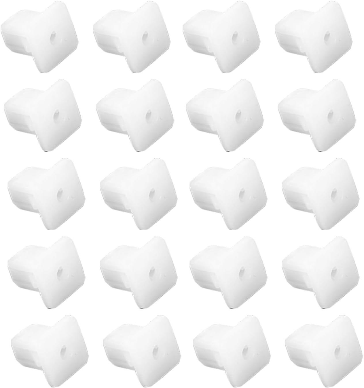 20 PCS Car Bumper Retainer Clips, White Plastic Square Car Fender Liner ...