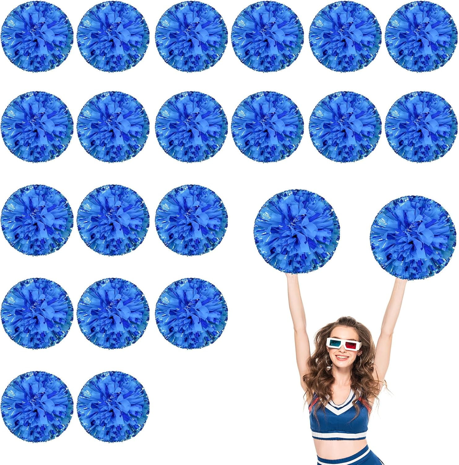20 PCS Cheerleading Poms, 13.8inch Sports Dance for Sports Team Spirit ...
