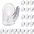 20 PCS Clear Adhesive Hooks for Hanging, Plastic Small Acrylic Sticky ...