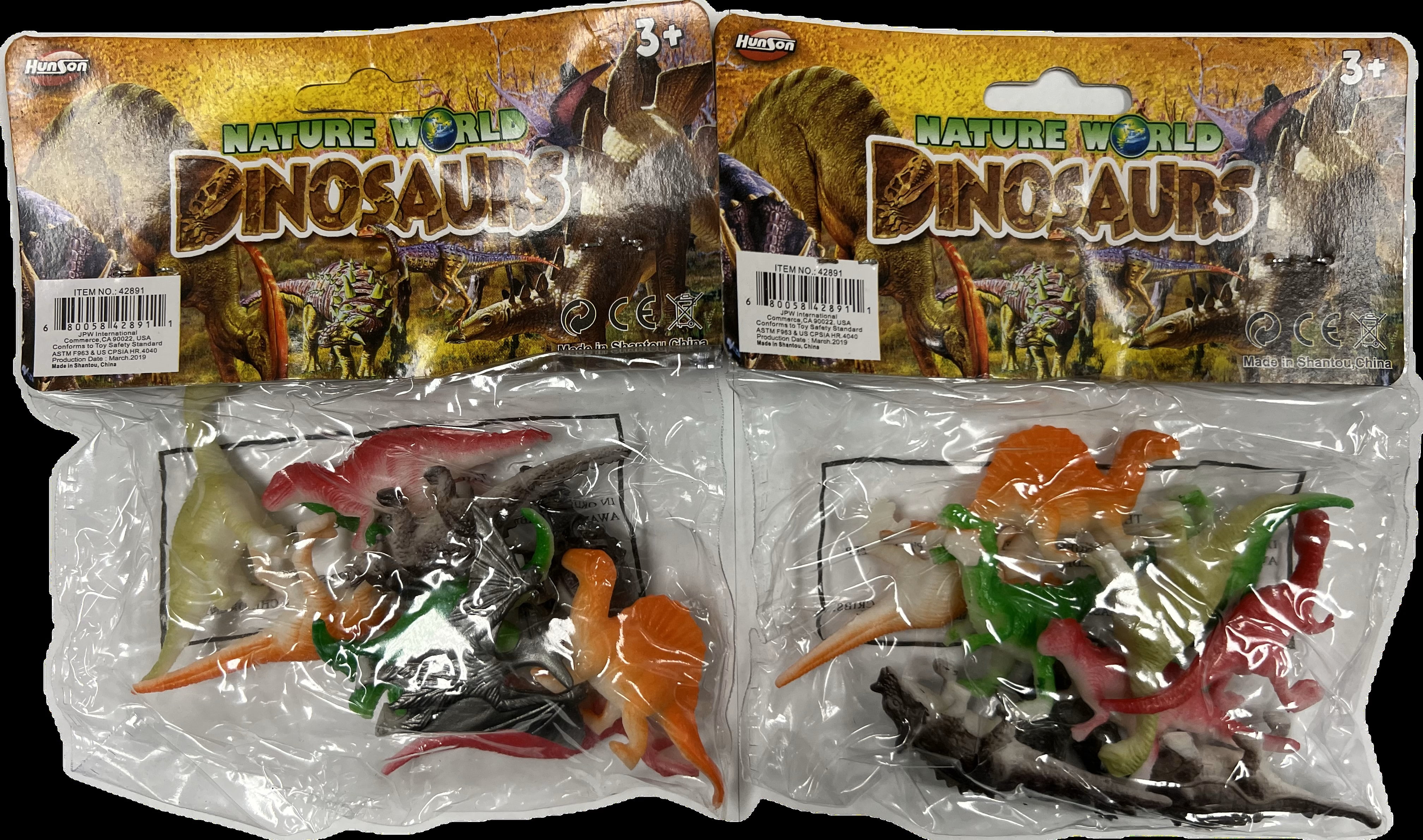 20 PCS DINOSAURS TOY PLASTIC FIGURINE FIGURE 2.5" NATURE WORLD KIDS ...