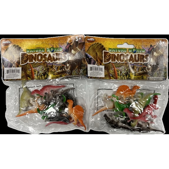 20 PCS DINOSAURS TOY PLASTIC FIGURINE FIGURE 2.5" NATURE WORLD KIDS ...