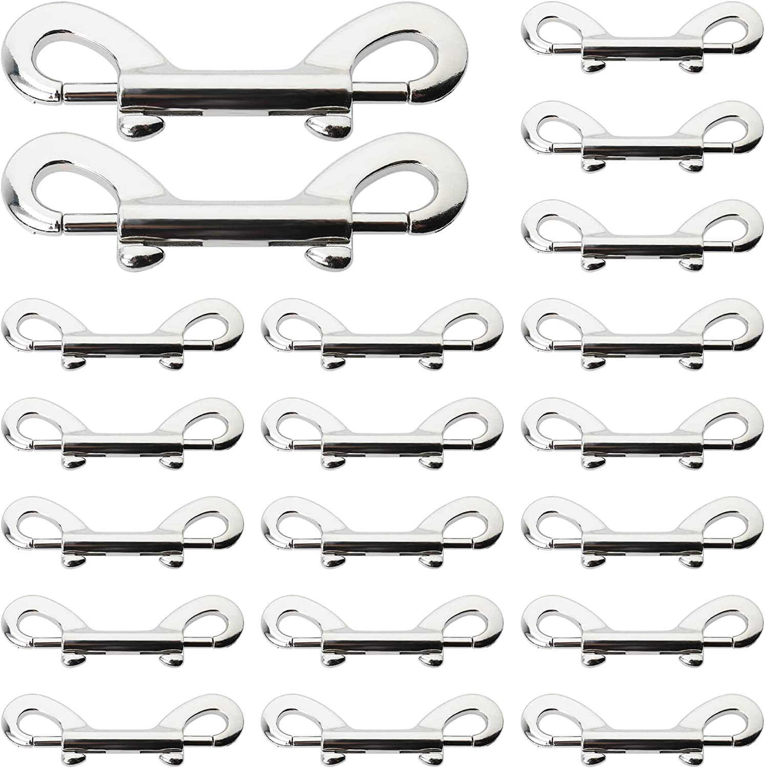 20 PCS Double Ended Bolt Snaps, 3.5 Inch Zinc Alloy Double Trigger ...