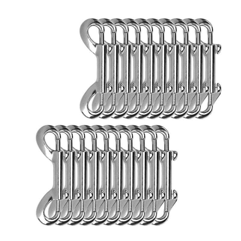 20 PCS Double Ended Snaps,3.5 Inch Zinc Alloy Trigger Metal Clip,Snap ...