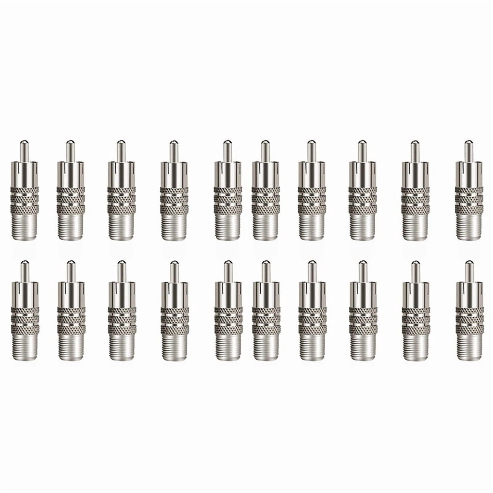 20 PCS F Type Female to Male Coaxial Cable Adapter, Straight Coupler ...