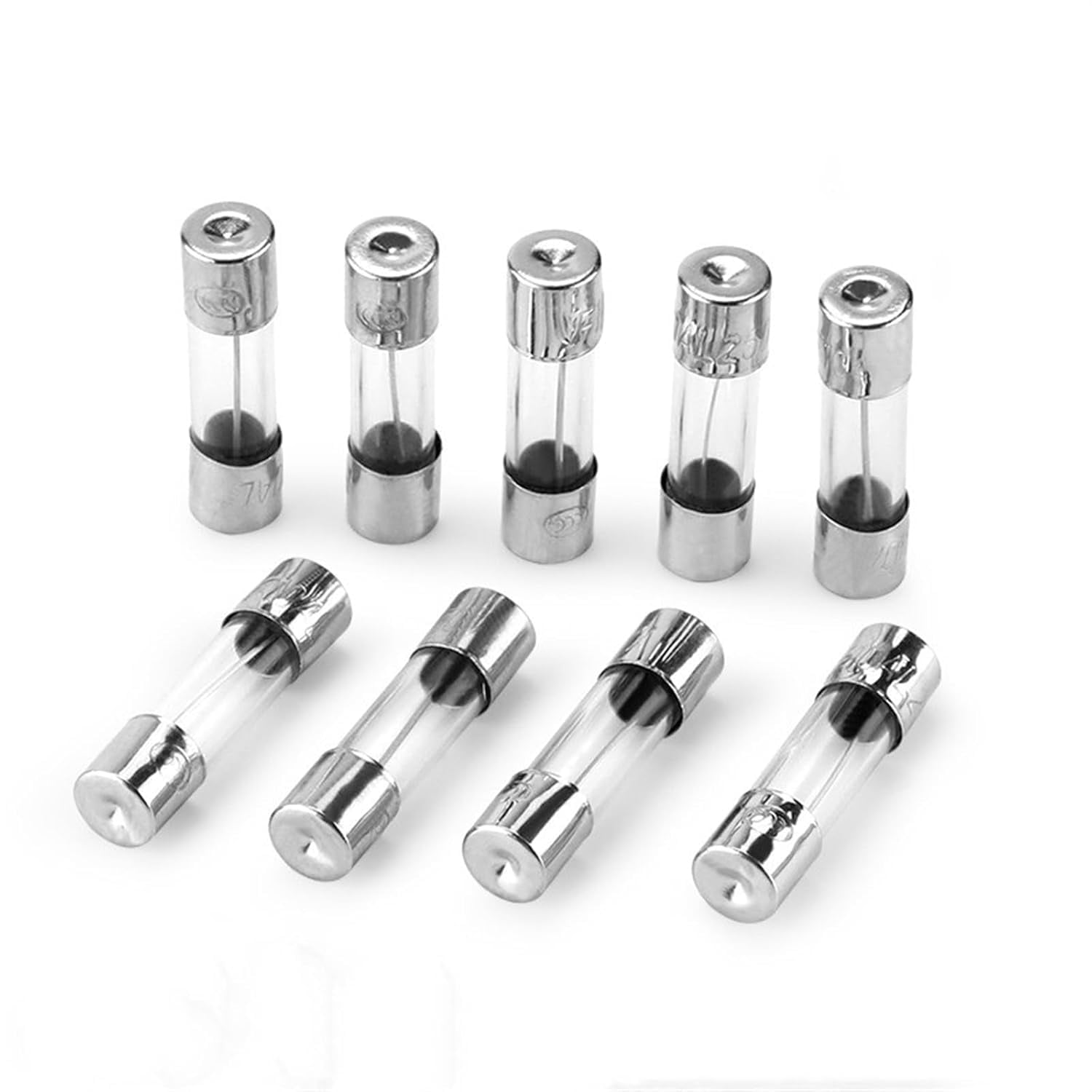 20 PCS Fast Blow Glass Fuses 5x20 5 * 20mm 250V 0.1A 0.2A 0.5A 1A 2A 3A 4A 5A 6A 8A 10A 15A 20A ...