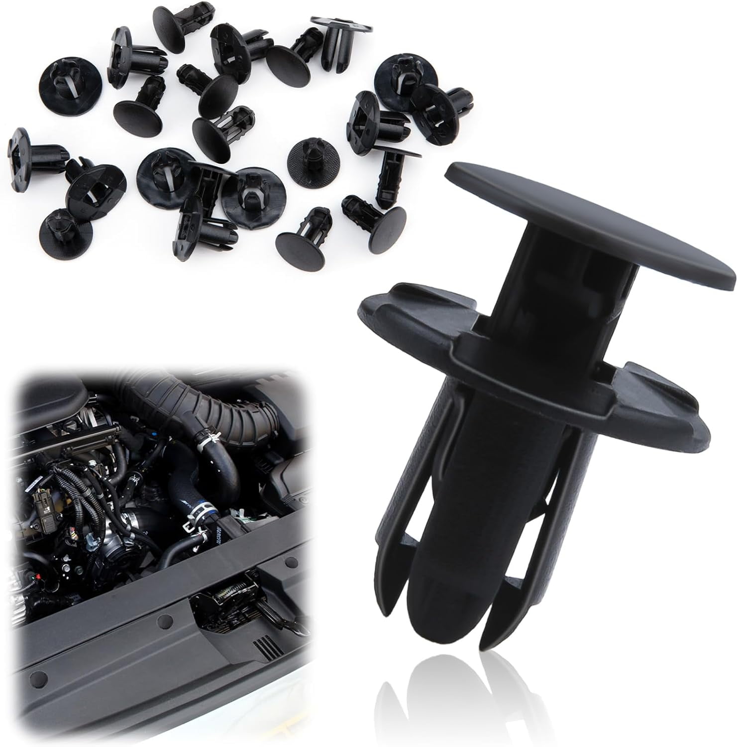 20 PCS Fender Liner Push-Type Retainer Clip Fastener, Bumper Engine ...