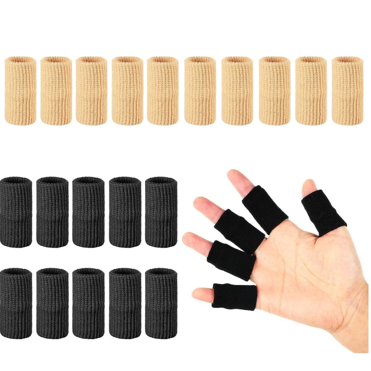 20 PCS Finger Sleeves Protectors, Sport Finger Sleeves Finger Splints ...