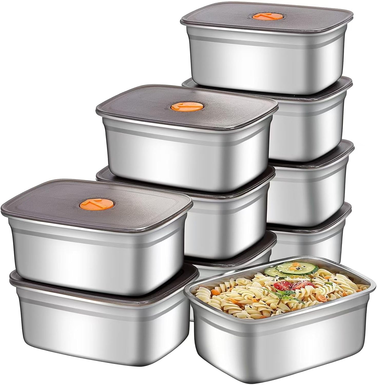 20 PCS Food Storage Containers with Lids Airtight (10 Containers & 10 ...