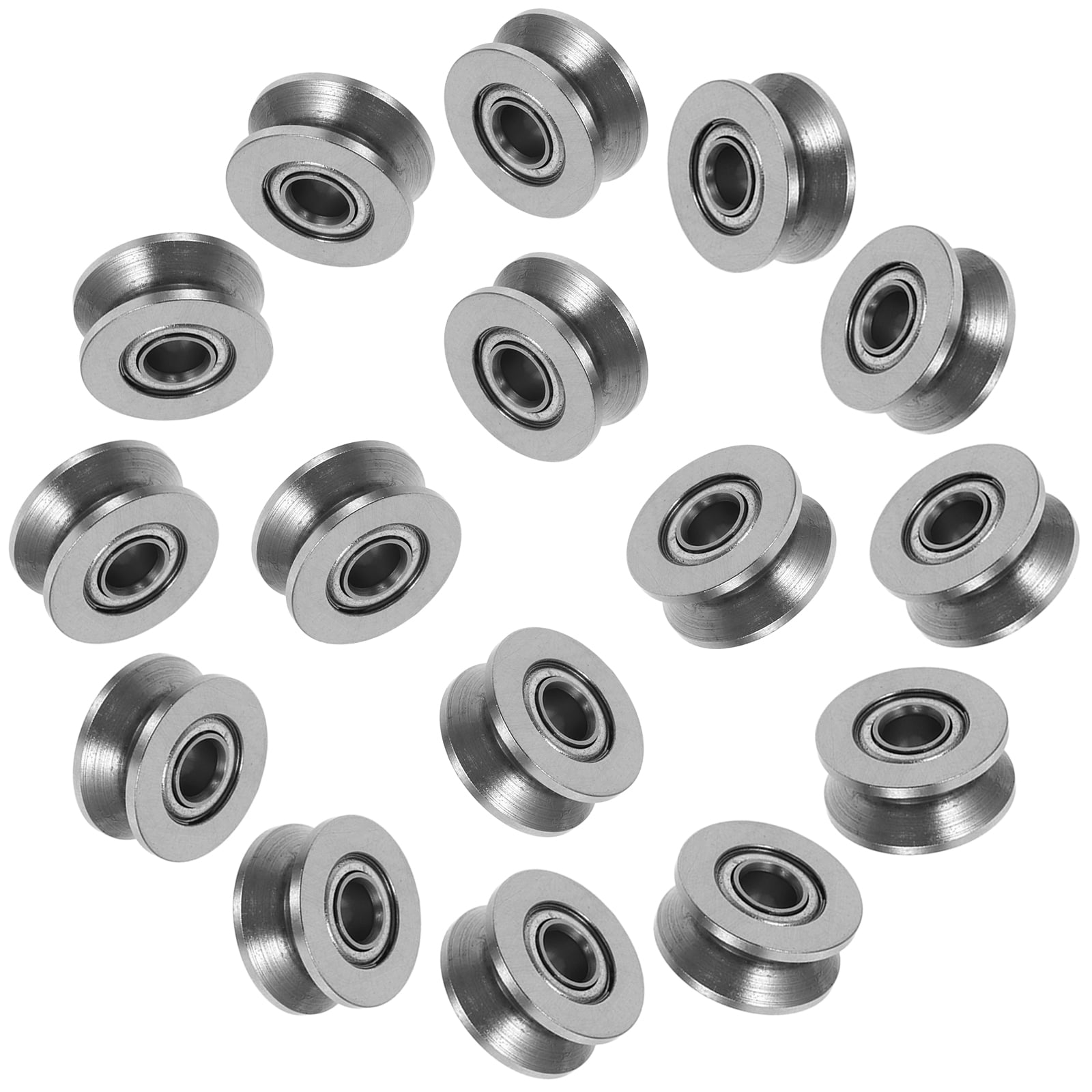 20PCS V Groove Ball Bearing Pulley Made of Carbon Steel for Rail Track ...