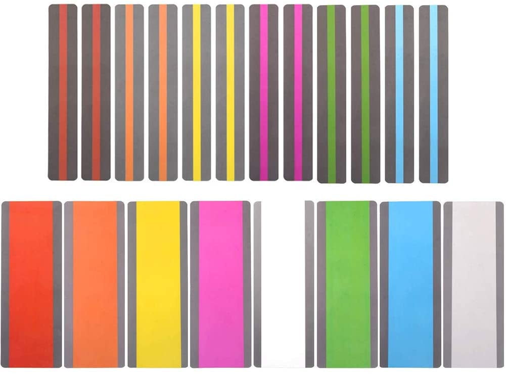 20 PCS Guided Reading Strips, Colored Overlays Highlight Bookmark Read ...