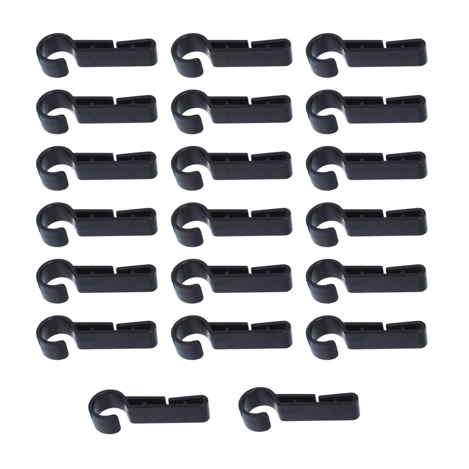 20 PCS Helmet Clips Attachment Head Light Clamps Black Set Headlamp ...