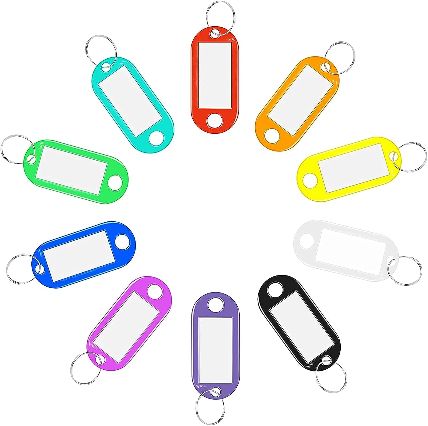 20 PCS Key Tags, Key Fobs Labels ID Keyring Tags for Luggage Pet Name ...