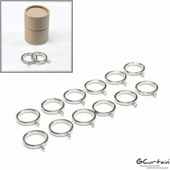 20 PCS Metal Curtain Rings, 1.18 Inch Internal Diameter, Zinc Alloy ...
