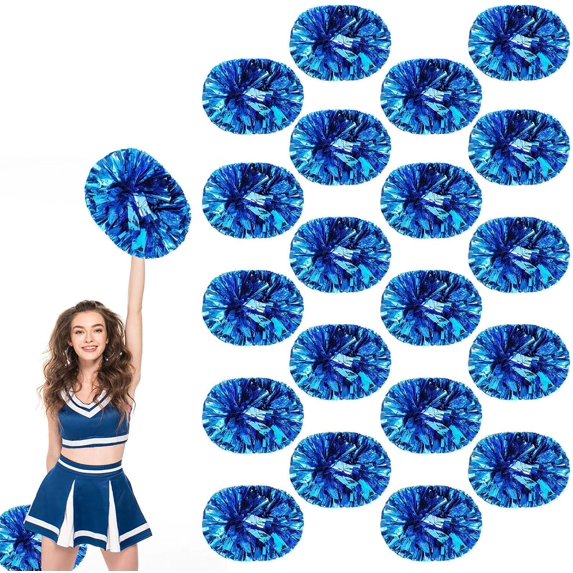 20 PCS Metallic Cheerleading Pom Pom for Team Spirit Sports Dance ...