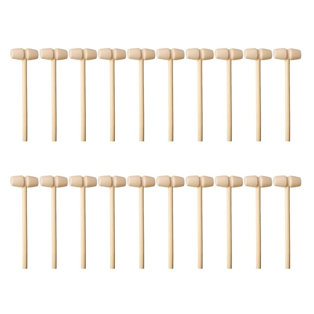 20 PCS Mini Wooden Hammers for Chocolate,Toy Mallets for Kids,Crafts ...
