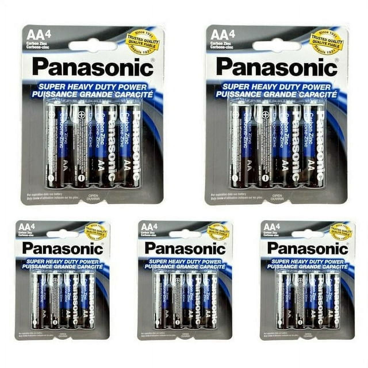 Panasonic 20 PCS AA Carbon Zinc Batteries, 1.5V, Ideal for Low-Drain ...