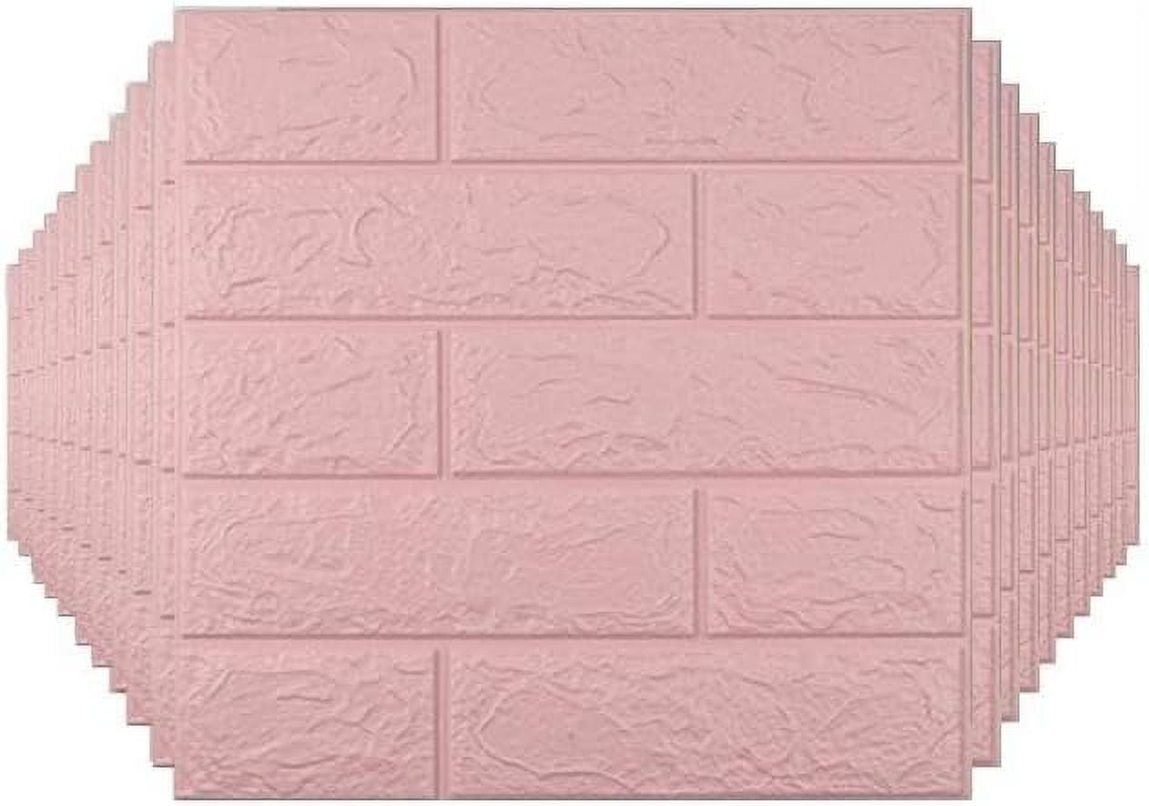 20 PCS Pink 3D Wall Panels, 29 sq.feet Coverage, Printable Wallpaper ...